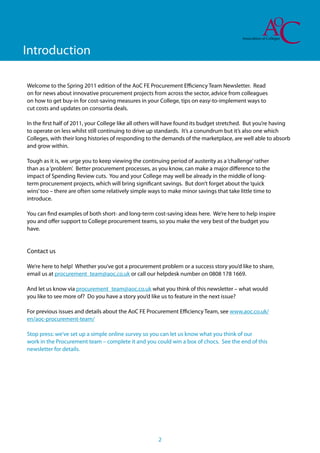 AoC procurement newsletter spring 2011 | PDF