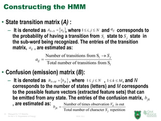 Optical character recognition of handwritten Arabic using hidden Markov ...