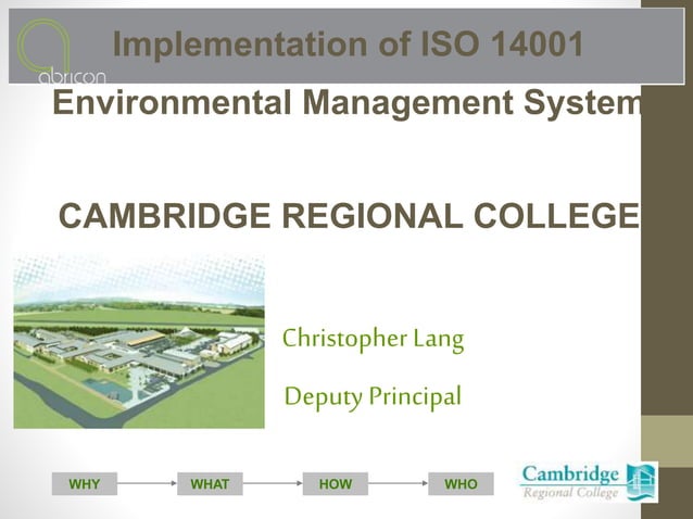 How an Environmental Management System (EMS) can help with embedding of ...