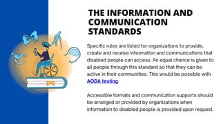 AODA Standards | PPTX