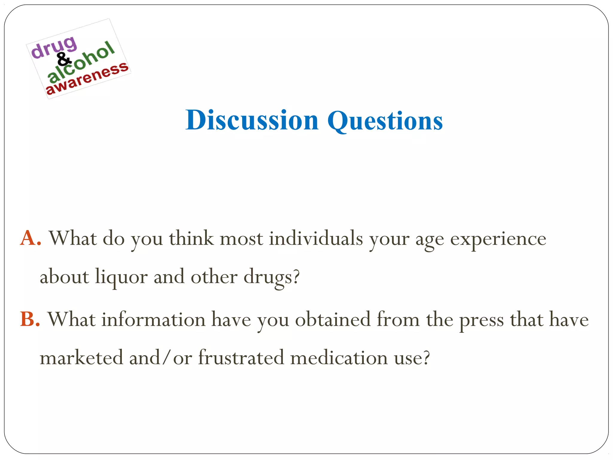 Alcohol and Drugs Awareness Suggestions | Len Mistretta | PPT