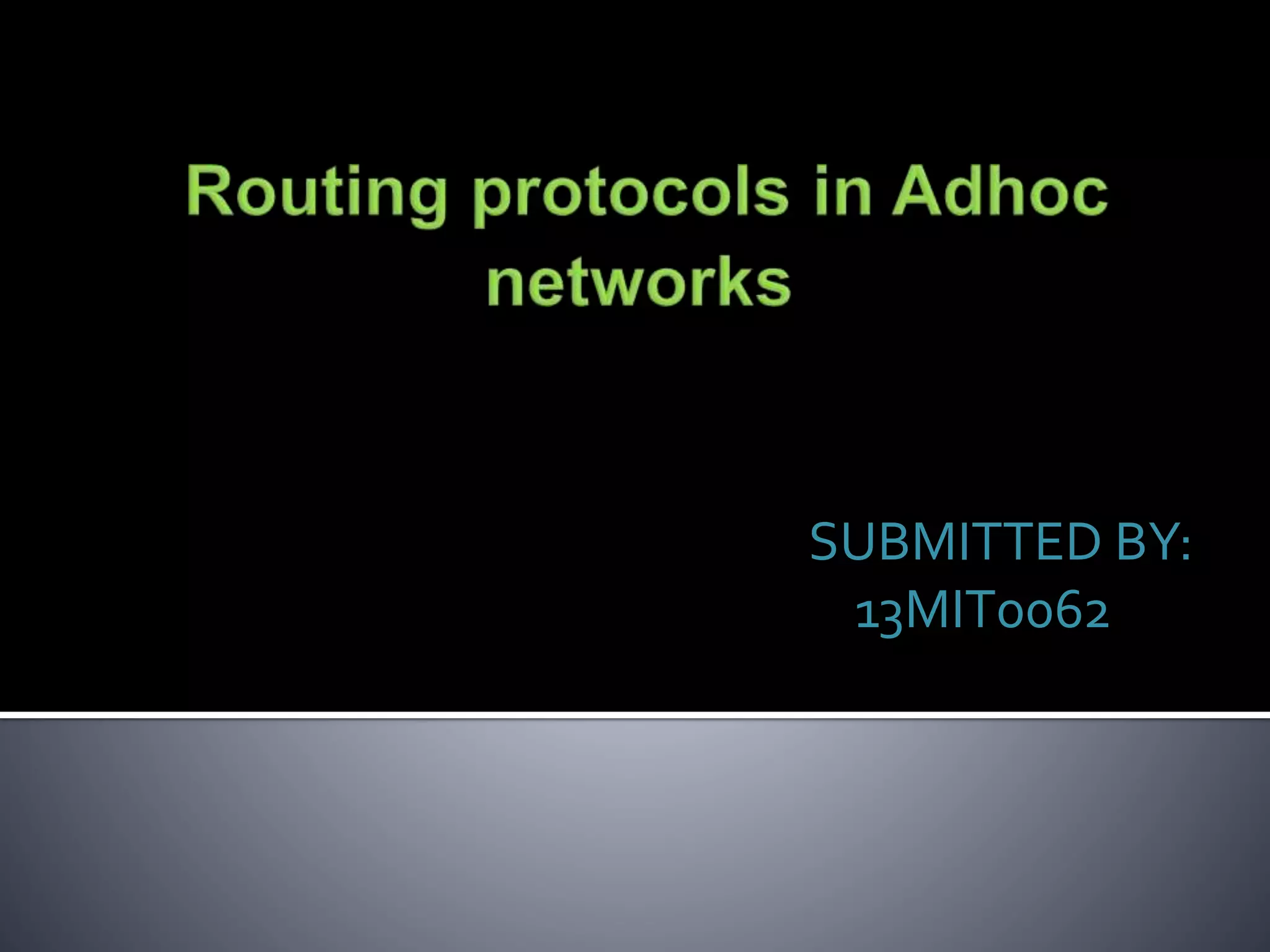 AODV routing protocol | PPTX
