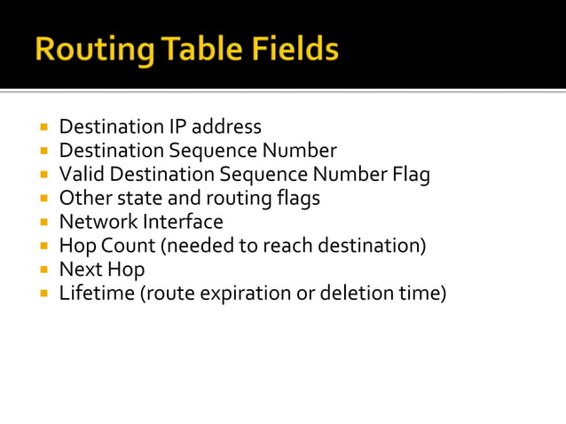 AODV routing protocol | PPTX