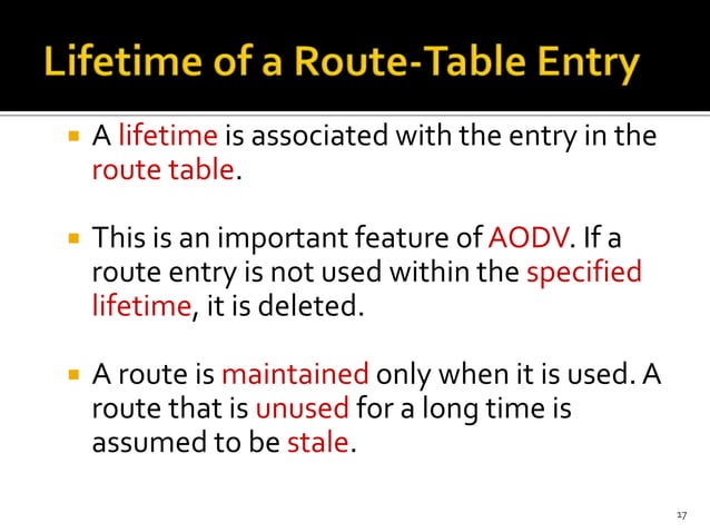 AODV routing protocol | PPTX
