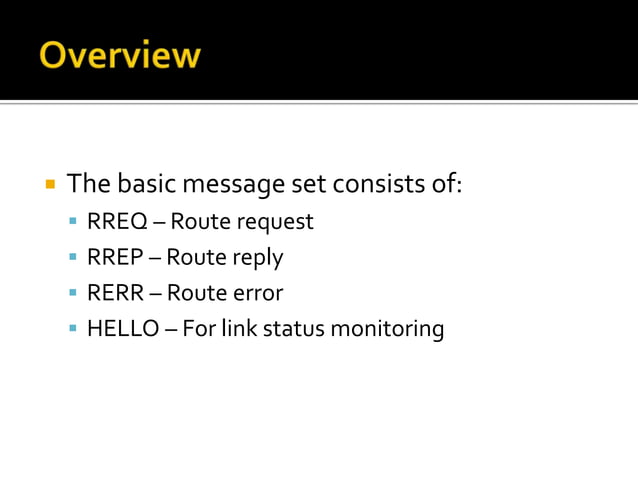 AODV routing protocol | PPTX