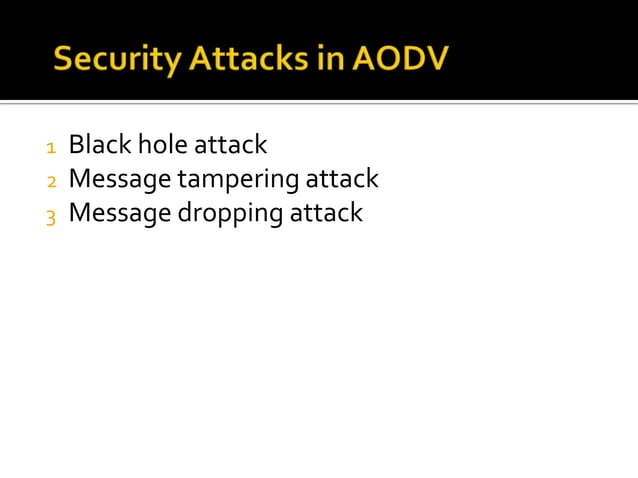 AODV routing protocol | PPTX