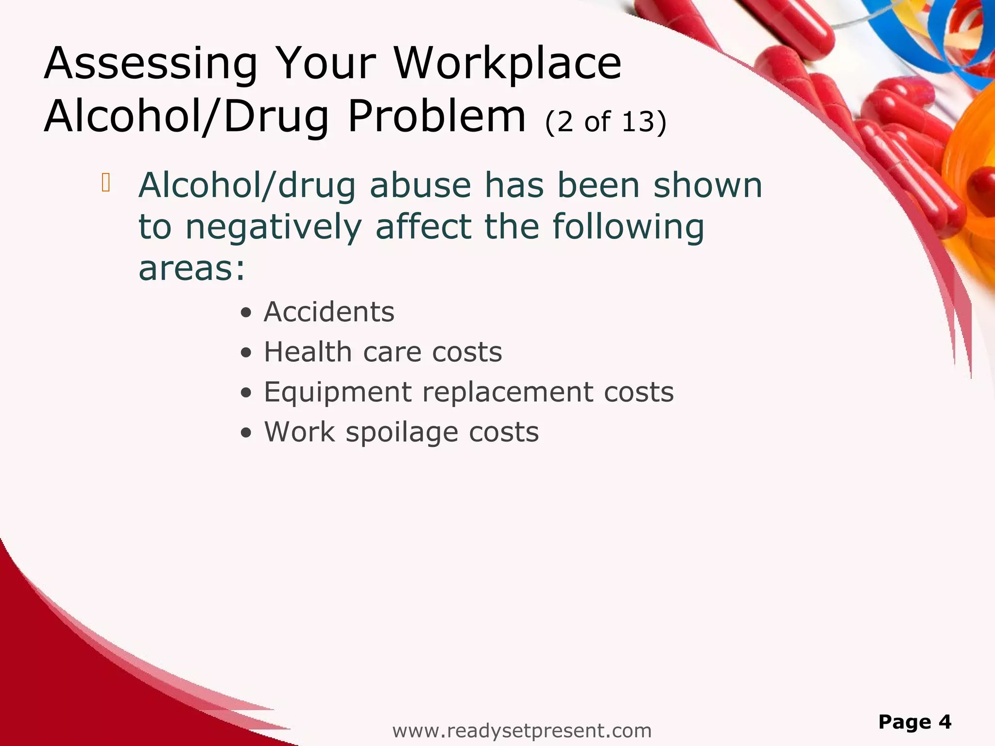Alcohol and Drugs in the Workplace | PPT