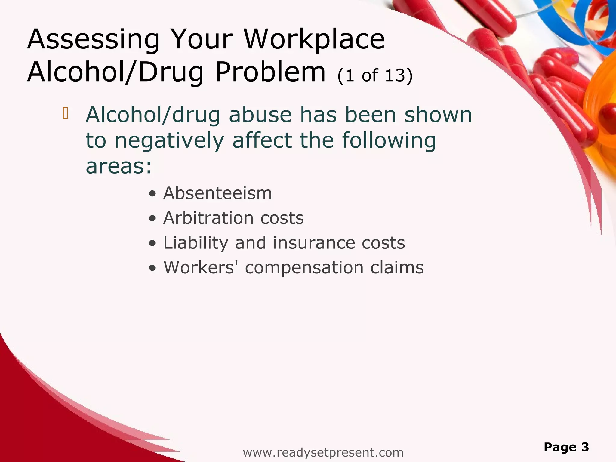Alcohol and Drugs in the Workplace | PPT