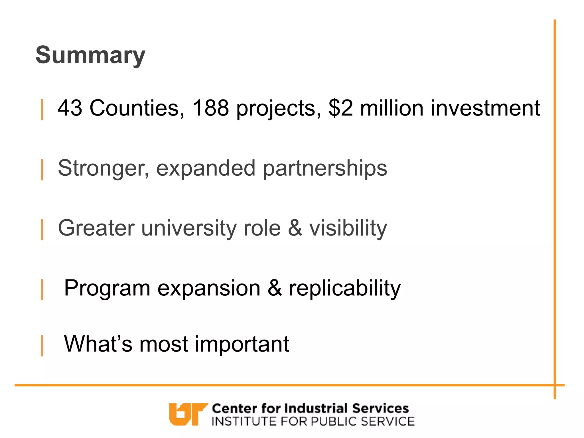 UT - CIS - Asset Based Planning in Rural Tennessee Counties | PPT