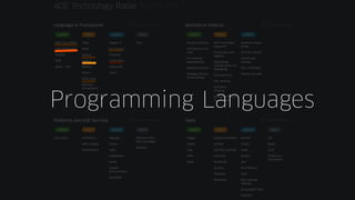 AOEconf17: AOE Tech Radar Insights | PDF