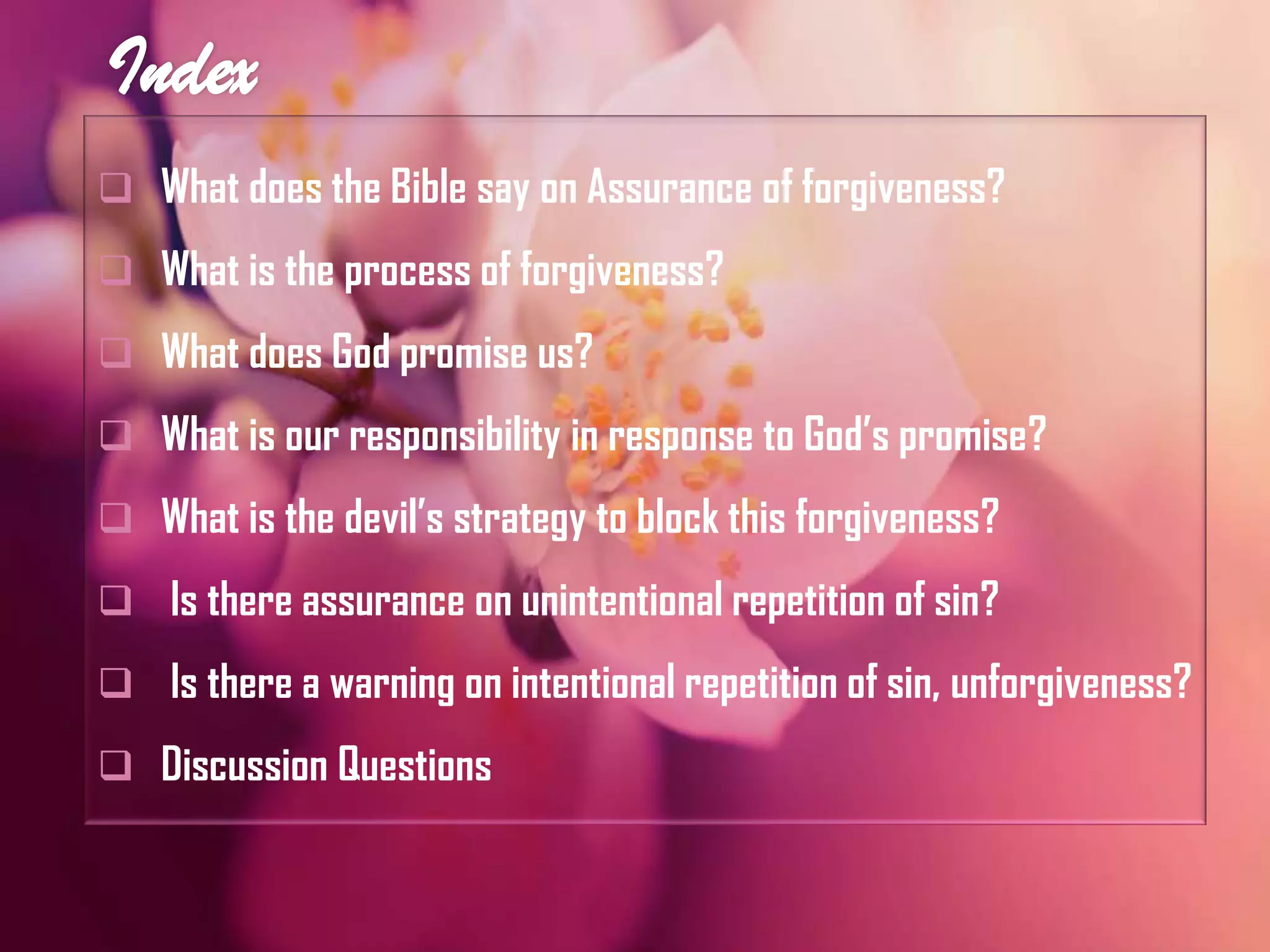 Assurance of forgiveness | PPSX