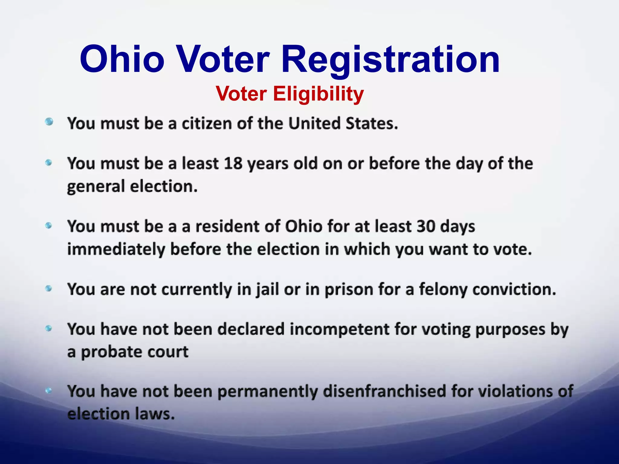 Nonprofit Voter Registration and Engagement in Ohio | PPTX