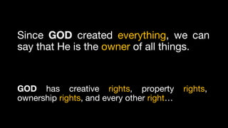 10 Attributes of God Lesson 2 Sovereignty | PDF