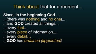 10 Attributes of God Lesson 3 Omniscience | PDF