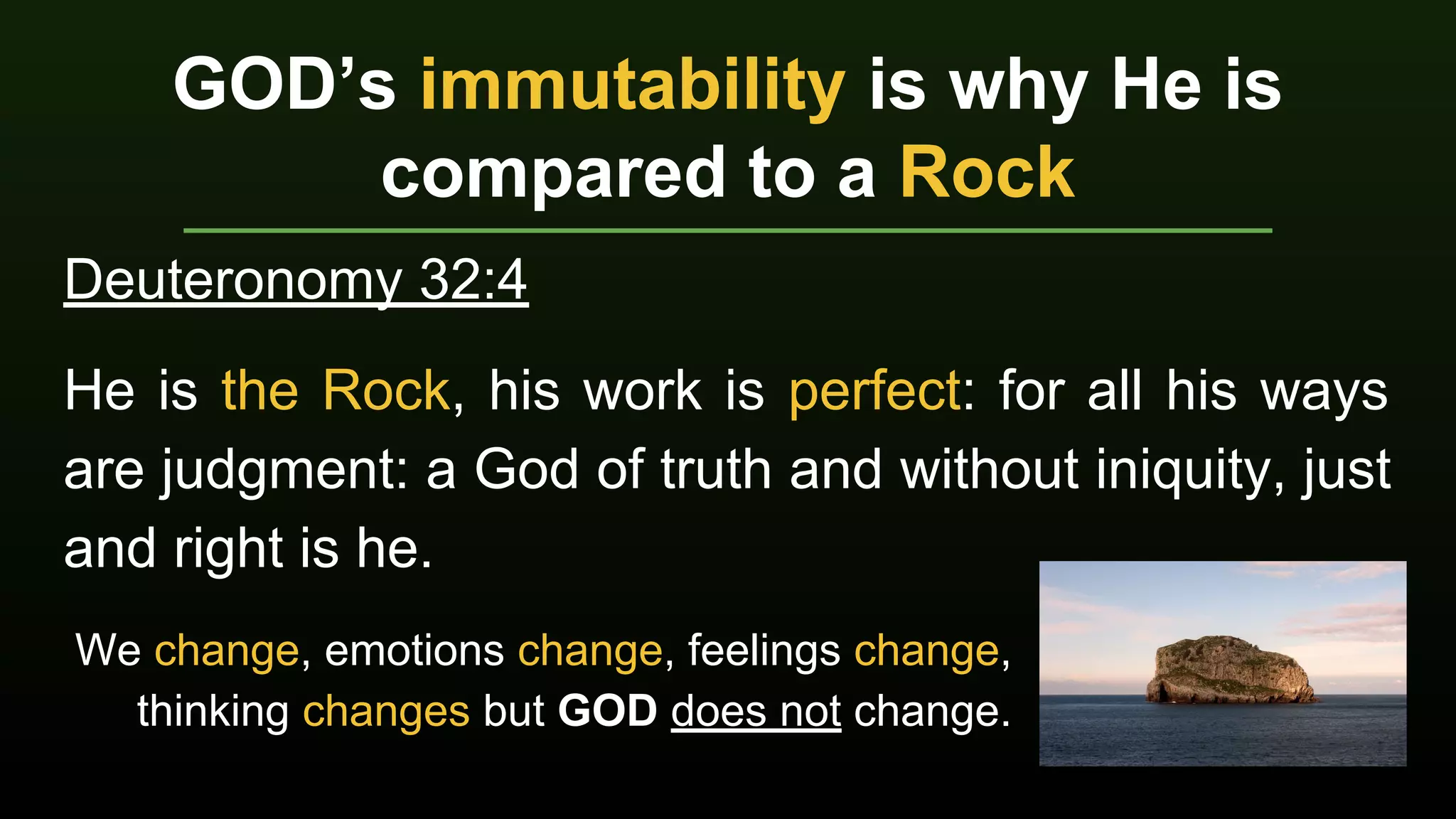 10 Attributes of God Lesson 5 Immutability | PDF | Christianity ...