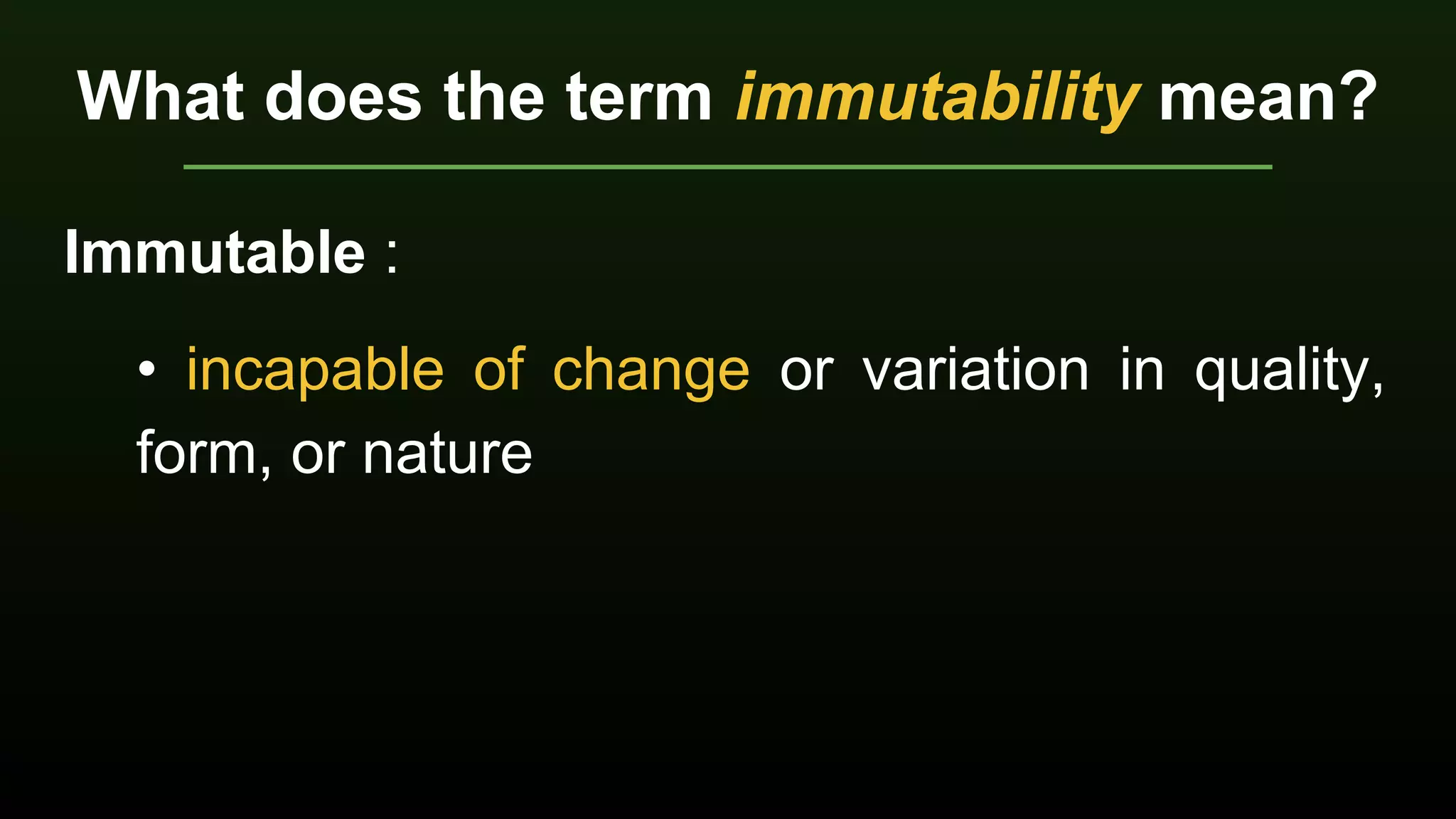 10 Attributes of God Lesson 5 Immutability | PDF | Christianity ...