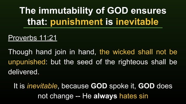 10 Attributes of God Lesson 5 Immutability | PDF | Christianity ...