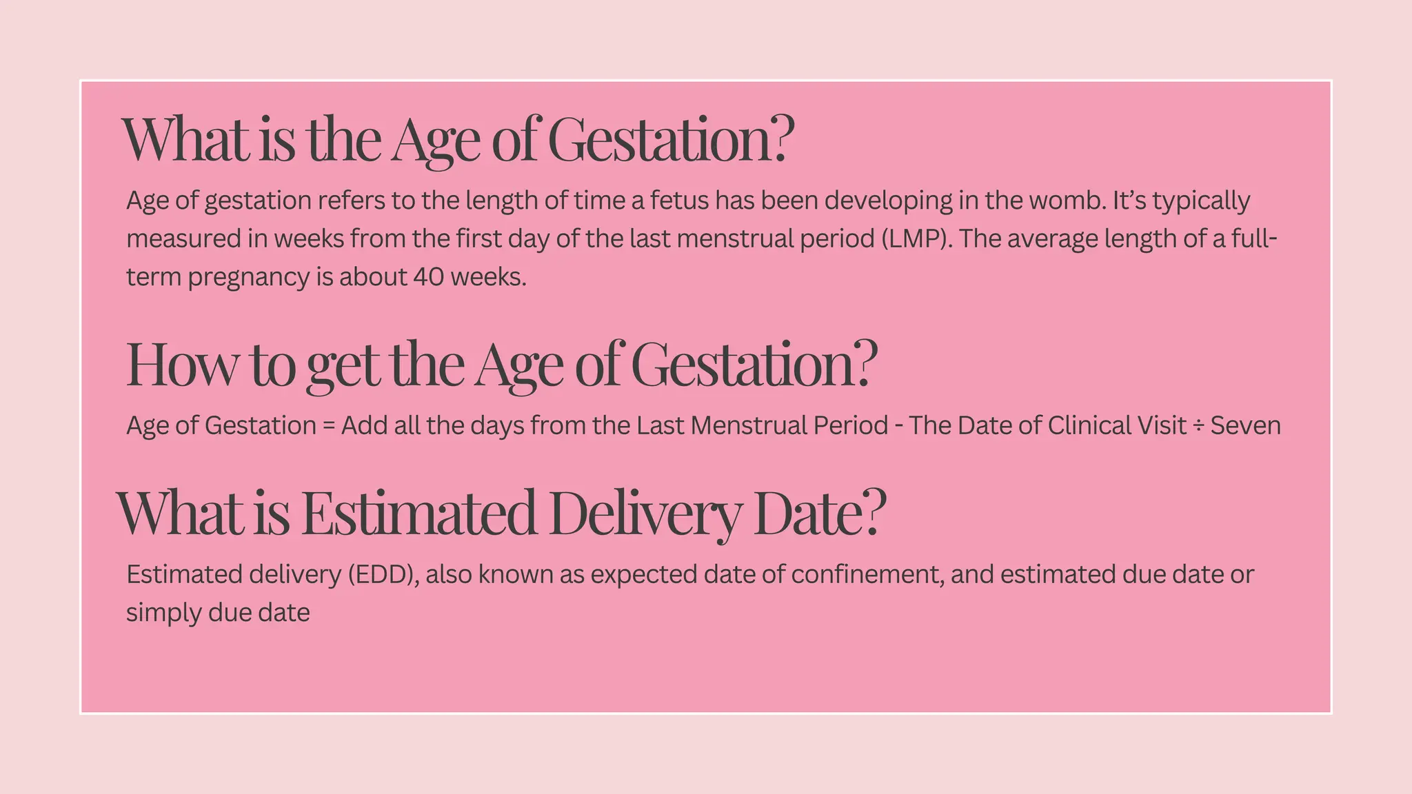 AGE OF GESTATION, GTPAL AND EDD , AOG PPT | PDF