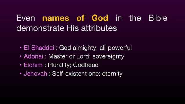 10 Attributes of God Introduction | PDF