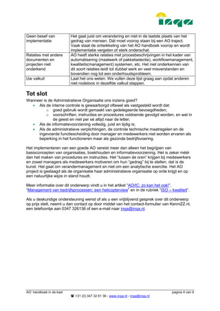 Administratieve Organisatie handboek in de kast | PDF