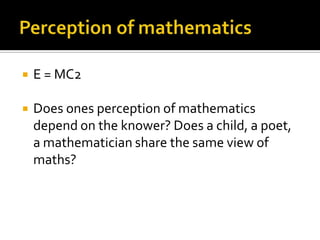 Aok – areas of knowing mathematics | PPT