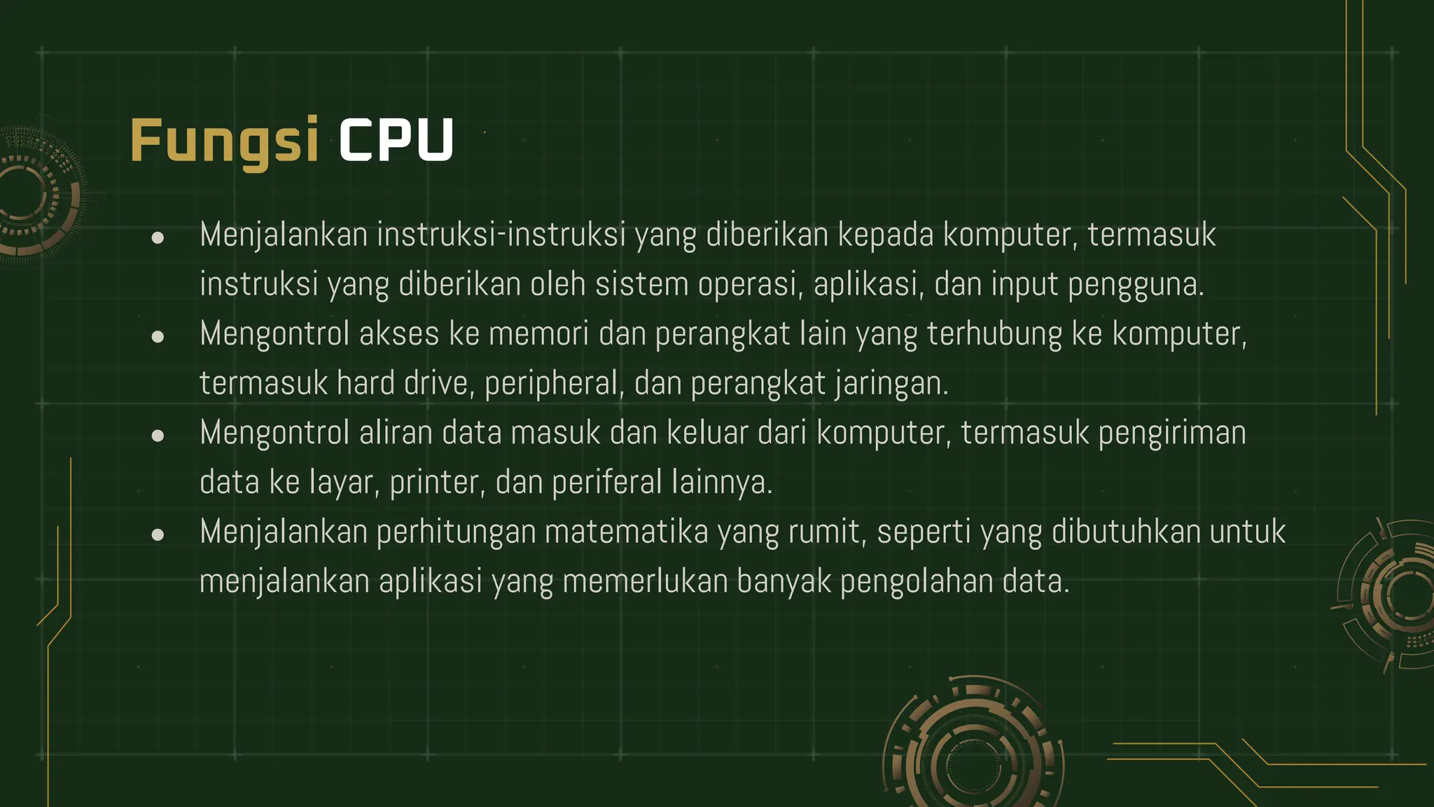 mengenal Hardware dan komponen - komponen CPU | PPT
