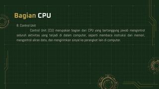 mengenal Hardware dan komponen - komponen CPU | PPT