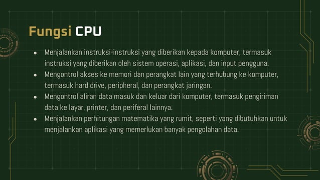 mengenal Hardware dan komponen - komponen CPU | PPT