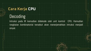 mengenal Hardware dan komponen - komponen CPU | PPT