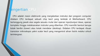 Pengenalan Hardware dan sistemnya serta kapasitas RAM dan Jenisnya | PPT