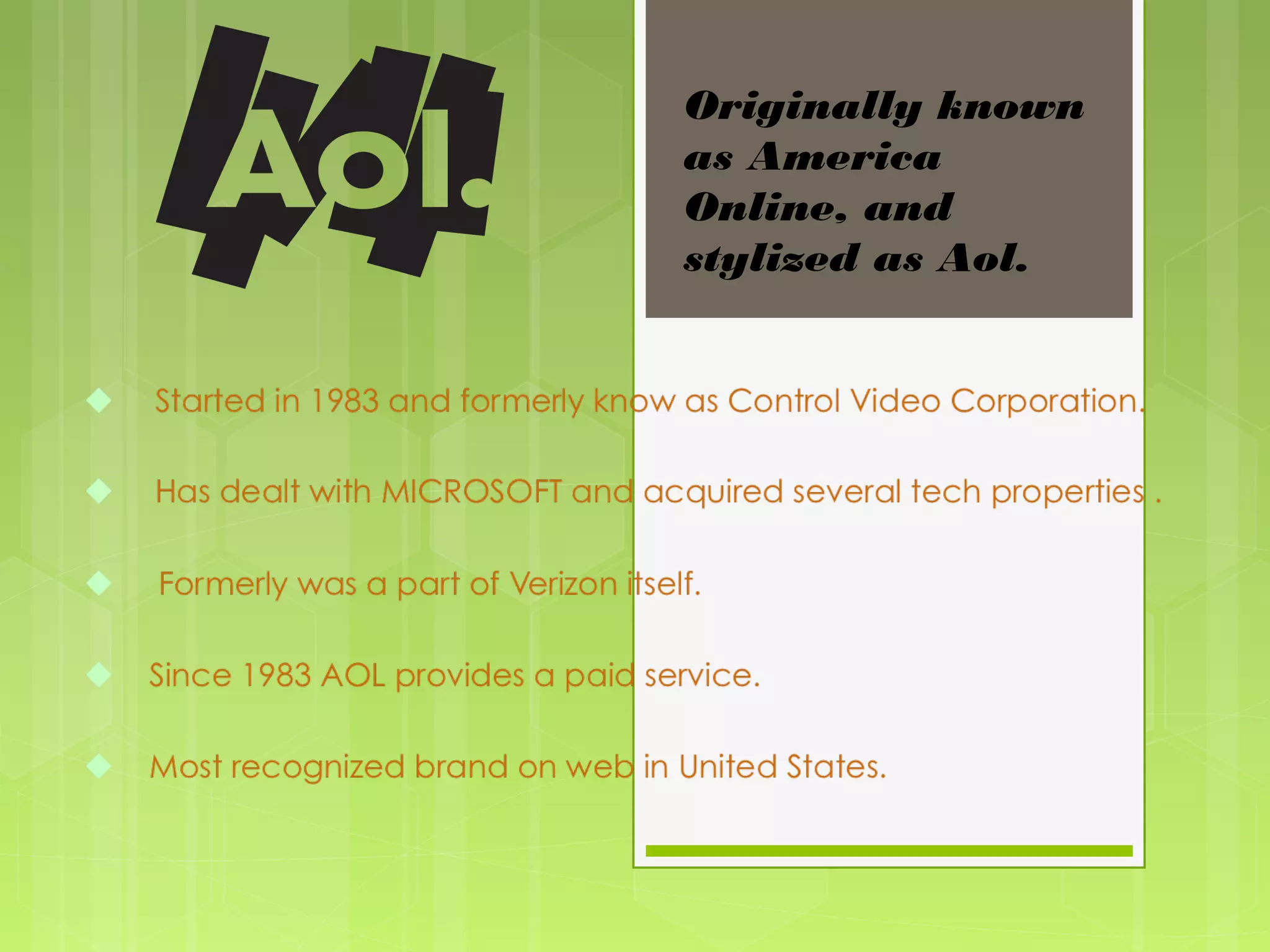 Brief knowledge about Aol | PPT