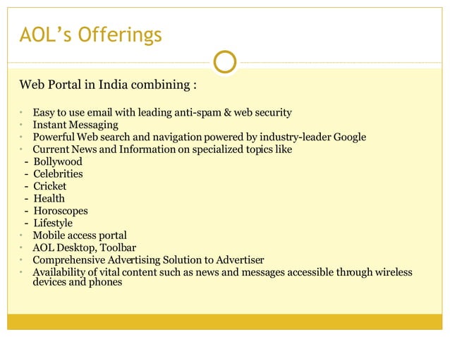 Aol | PPT | Internet | Computing