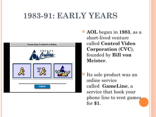 AOL and Microsoft | PPT | Operating Systems | Computer Software and ...