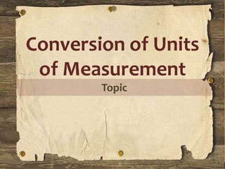 Assessment tool for Measurement | PPTX