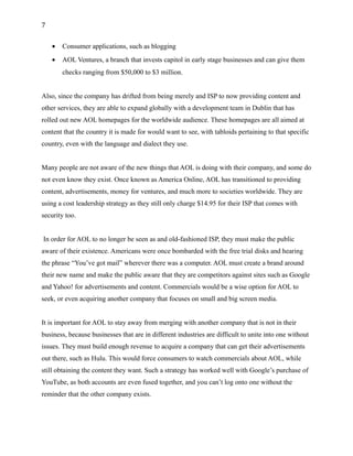 Aol term paper | DOC | Internet Service Providers | Home Utilities