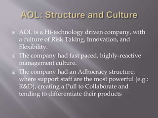 Aol time warner merger | PPTX