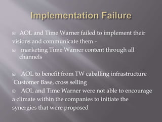 Aol time warner merger | PPTX