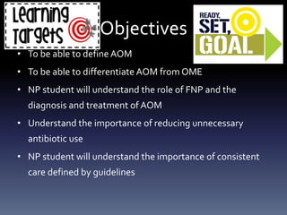 AOM | PPTX | Ear, Nose and Throat Conditions | Diseases and Conditions