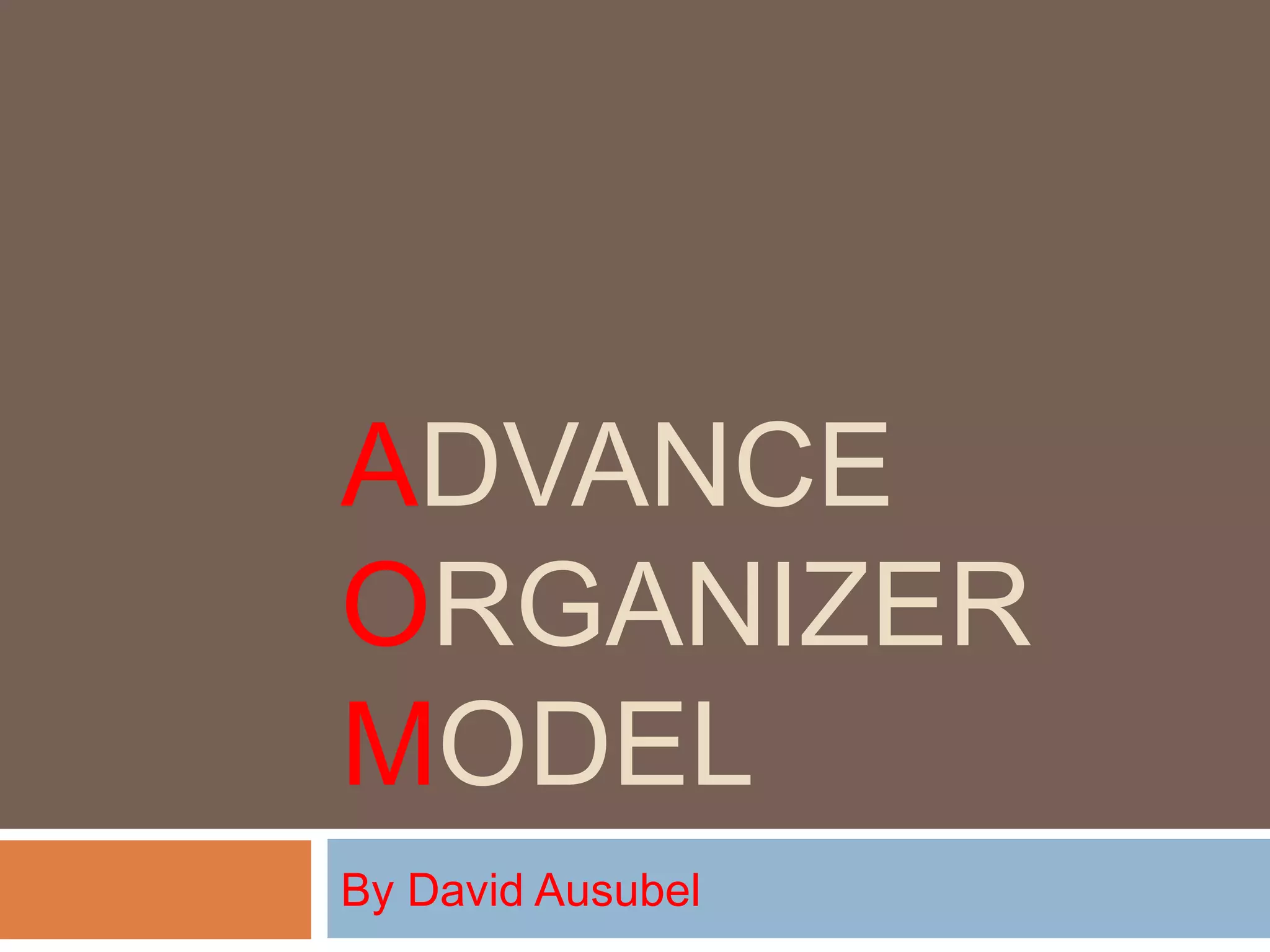 Advance Organizer Model | PPT
