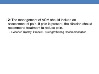Aom guidelines in pediatrics | PPTX