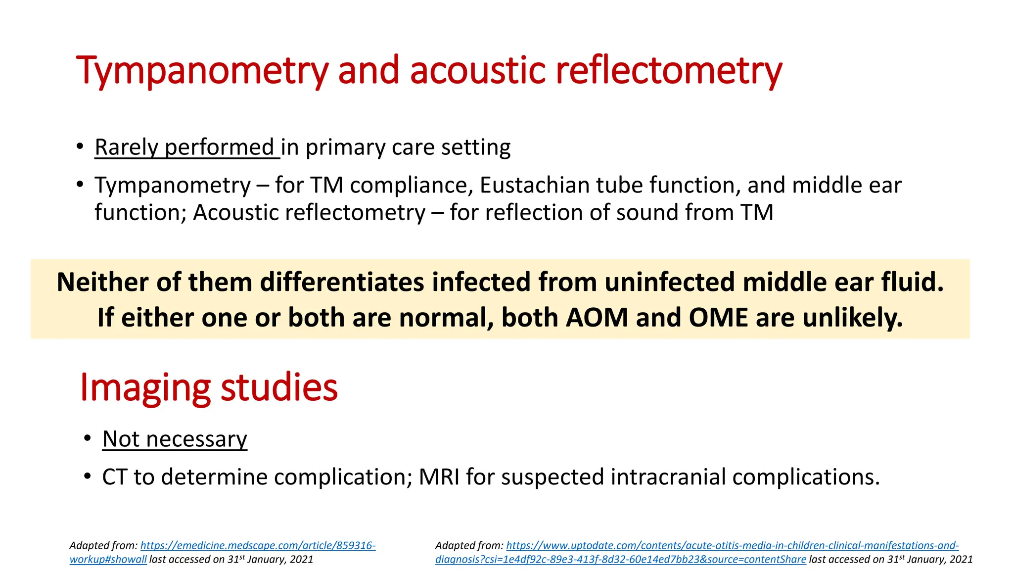 ACUTE OTITIS MEDIA IN CHILDREN cme SLIDE SET | PPTX
