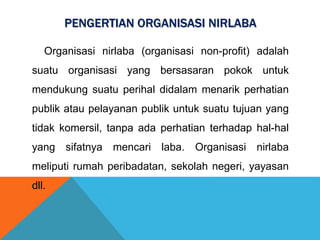 Materi Akuntansi Organisasi Nirlaba | PPTX