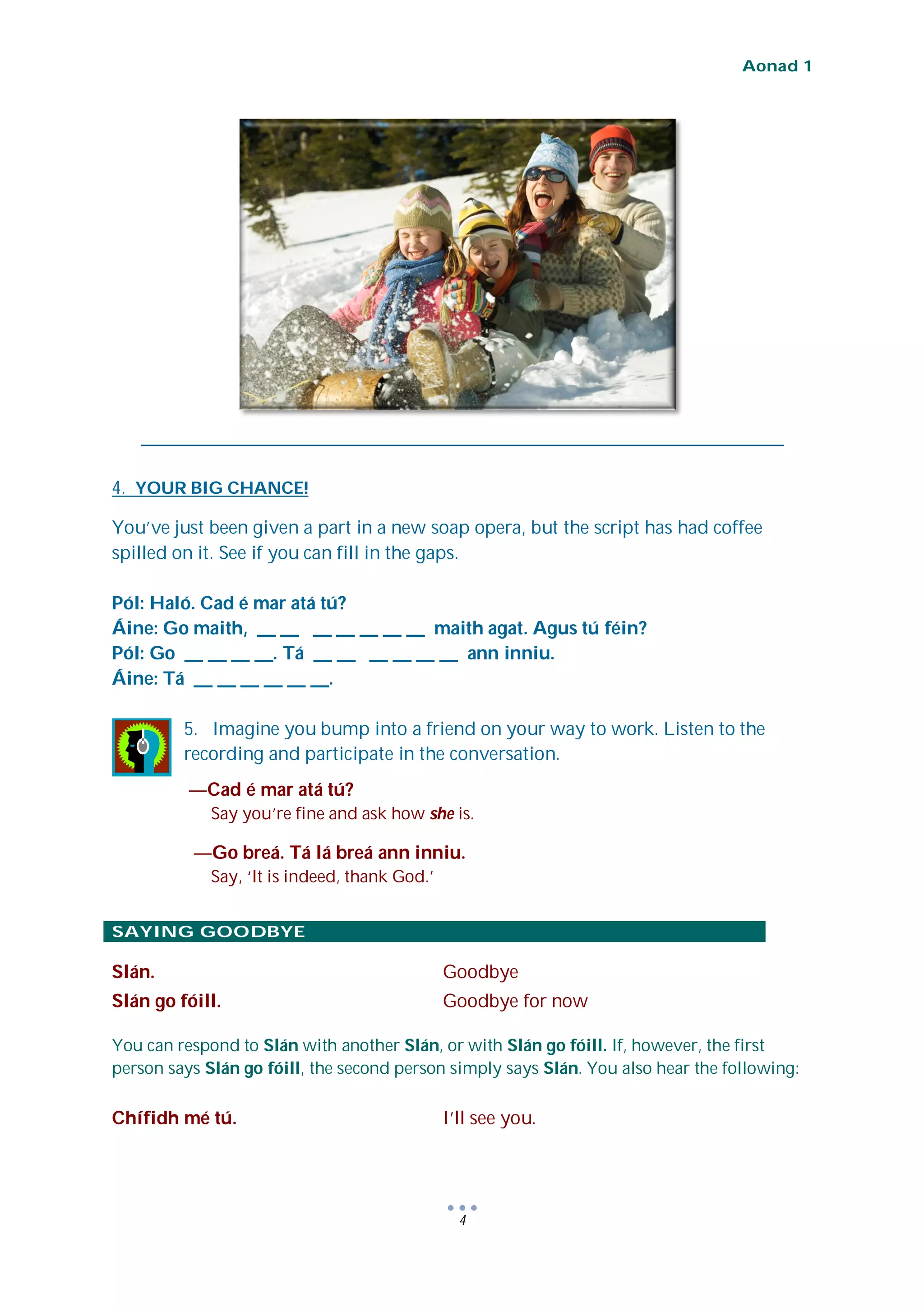 Irish Lesson 1 | PDF