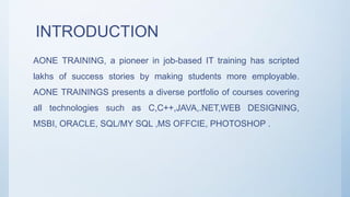 Aone trainings | PPT