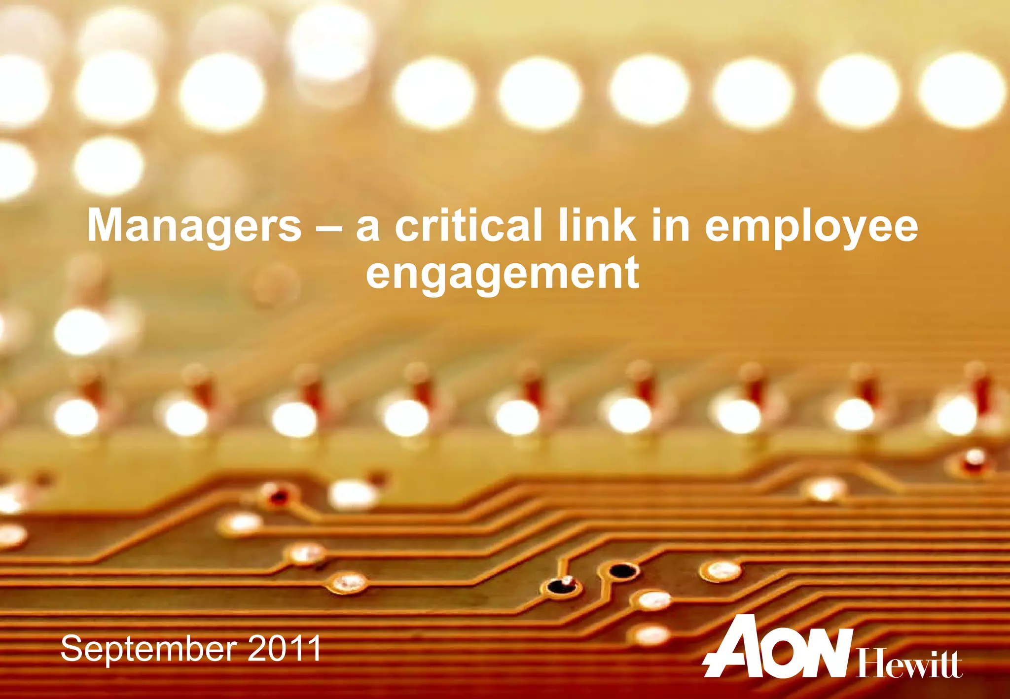 Aon Hewitt employee engagement 2011 | PPT