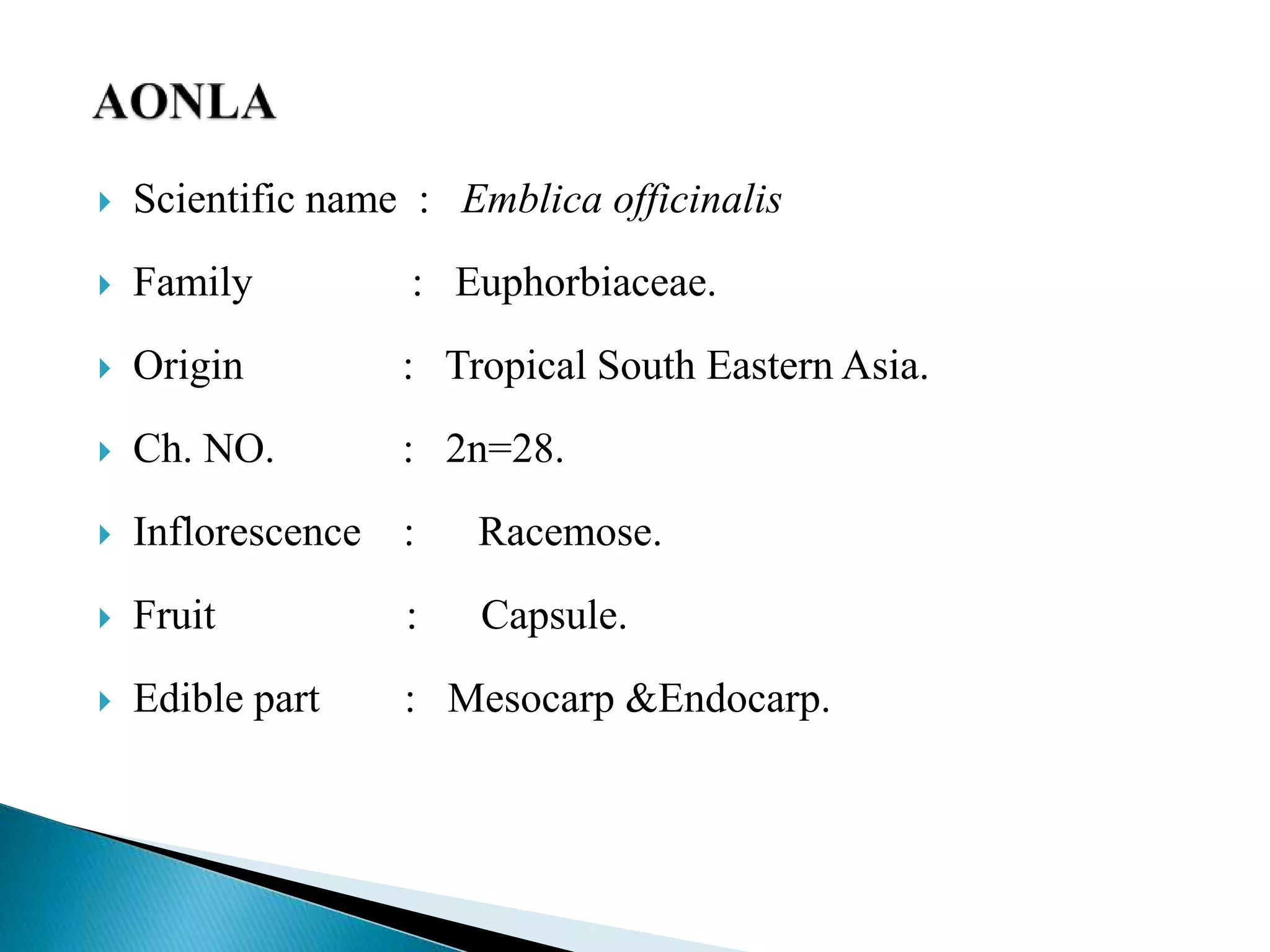 Aonla production technology | PPTX