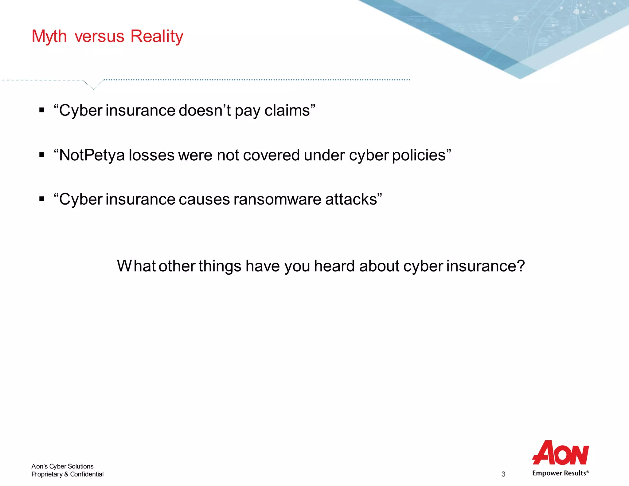 Aon - Cyber Insurance in the World of Cyber Criminals | PDF