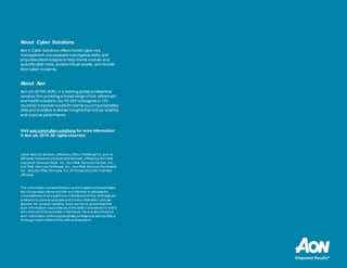Aon - Cyber Insurance in the World of Cyber Criminals | PDF