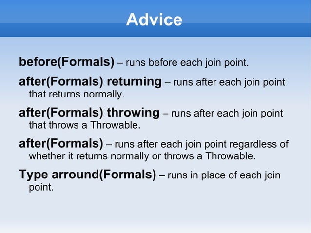 Aspect Oriented Programming Odp