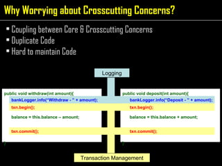 Aop spring | PPT | Programming Languages | Computing